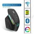 Bluetooth +2.4G Wireless Mouse Rechargeable 12 Colors RGB LED Gaming ...