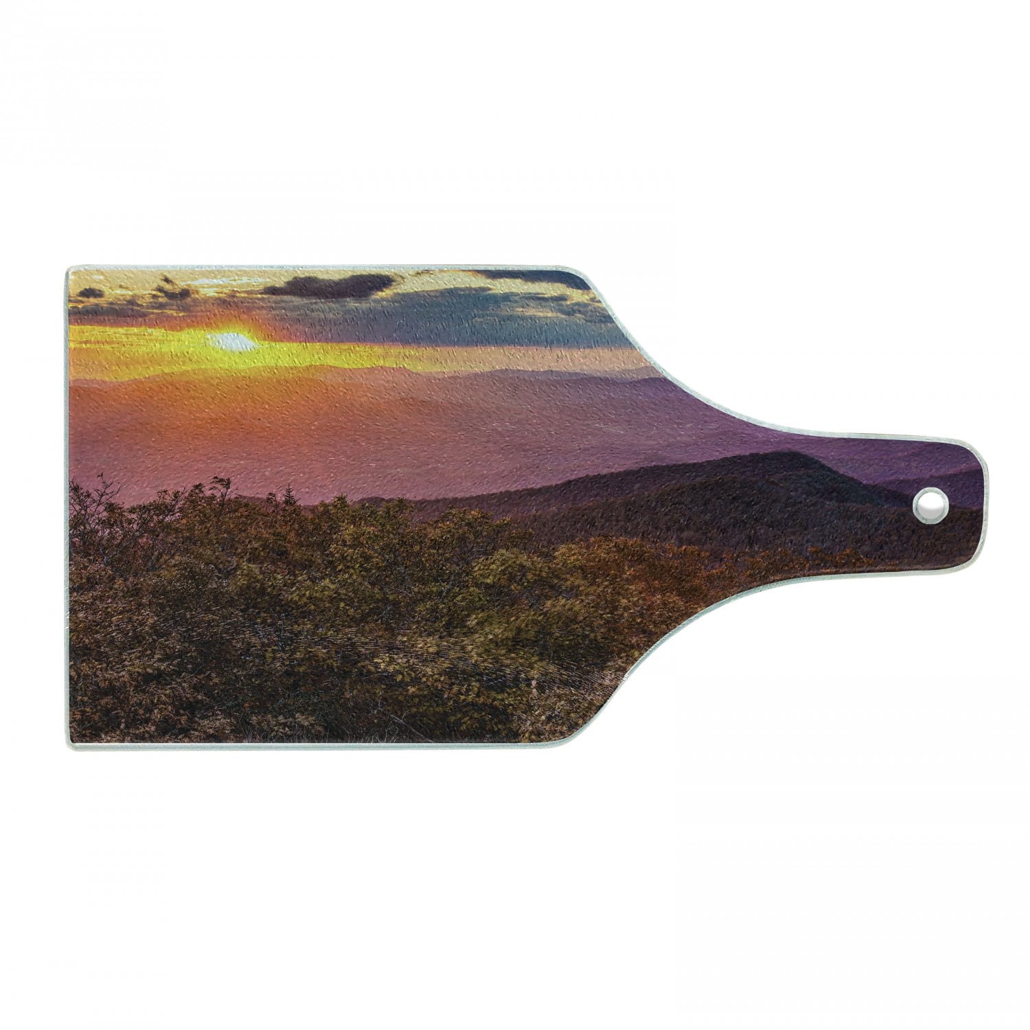 Appalachian Cutting Board, Vivid Sky at Sunset Blue Ridge Mountains ...