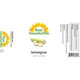 Sun Essential Oils Lemongrass Essential Oil 4oz - Aromatherapy & DIY ...