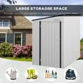 Outsunny Steel Garden Outdoor Metal 4' x 6' Locking Storage Shed ...
