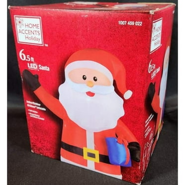 6.2FT XMAS Blow Up Decoration: LED Lighted Elk Pulling Santa Claus with ...