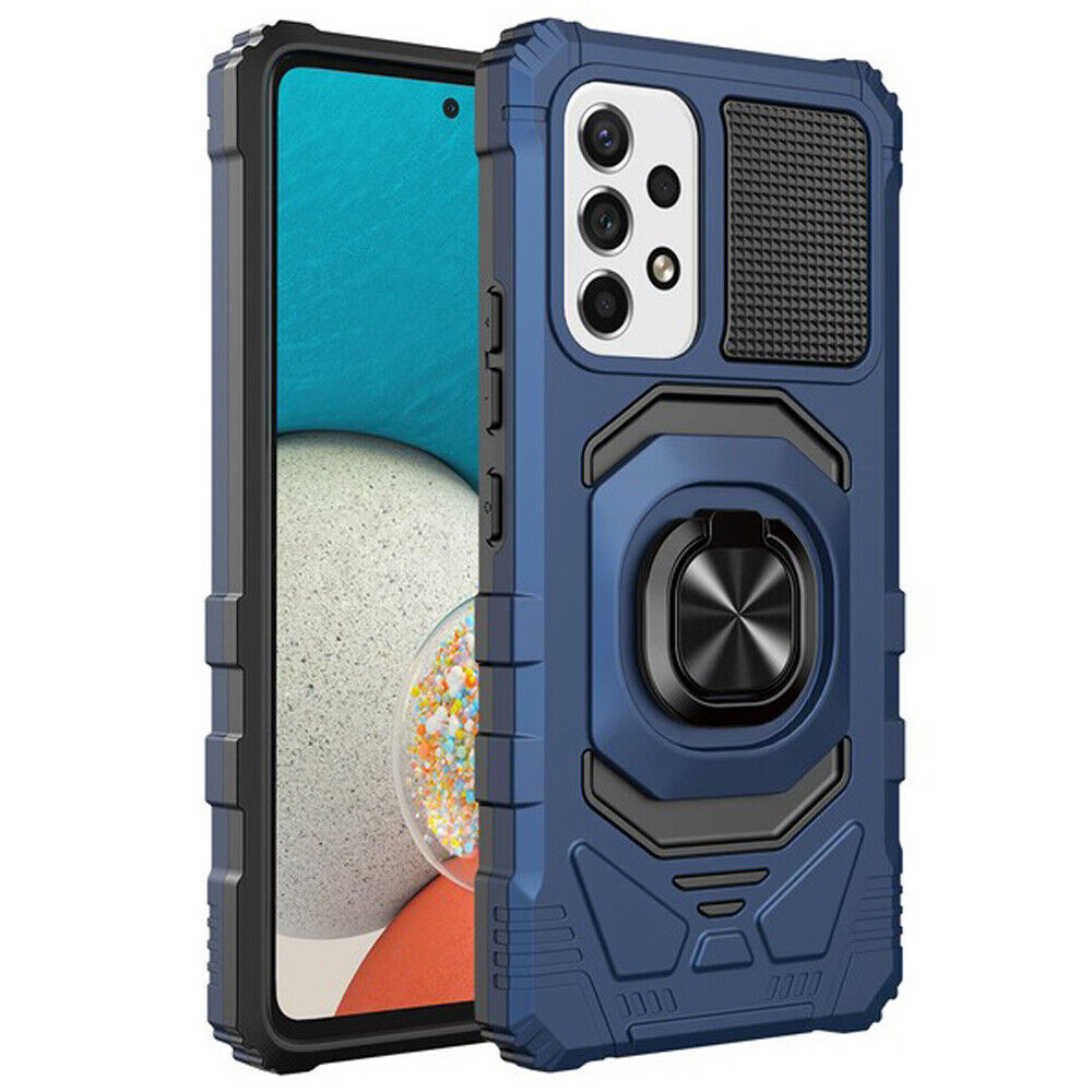 Kaleidio Case For Samsung Galaxy A23 5G [Robotic Hybrid] Rugged Shockproof [Ring Stand] Magnetic ...