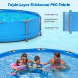 Costway 1617 Gal Outdoor Family Swimming Pool with Metal Frame Multi ...