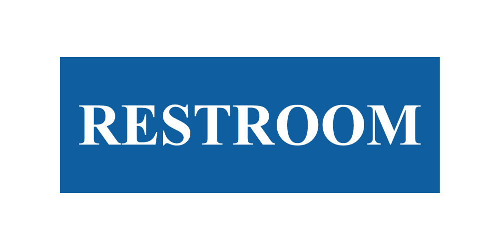 Basic Restroom Sign (Blue) - Large - Walmart.com