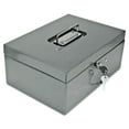 SteelMaster Locking Heavy-Duty Security Box, Tumbler Lock, Gray ...