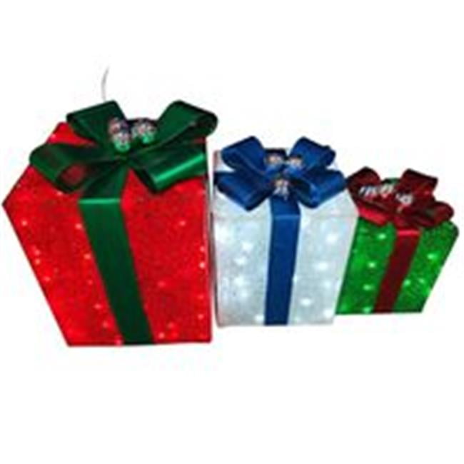 Santas Forest 4507653 LED Christmas Gift Box Set - 3 Piece - Walmart.com