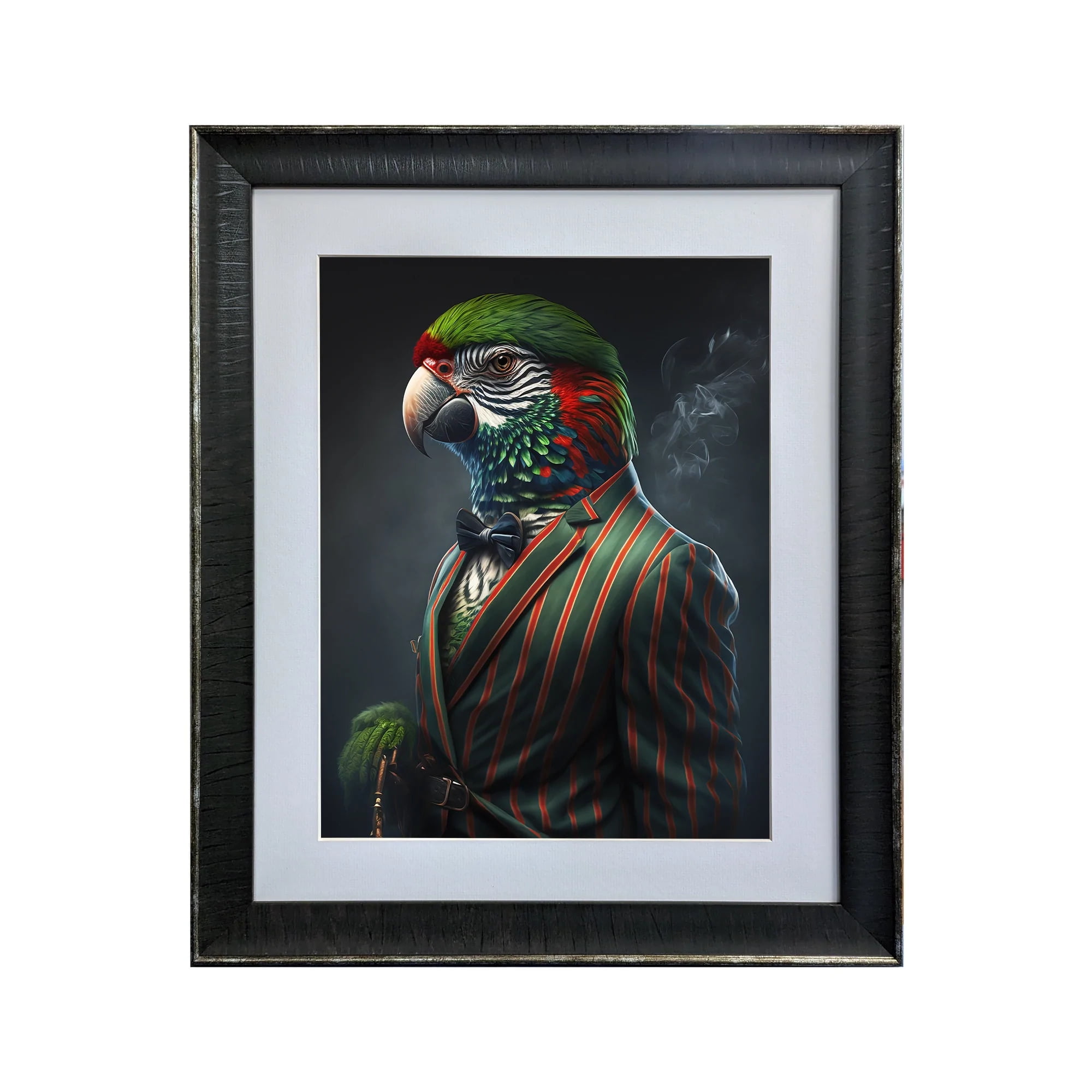 Gangster Parrot - The Zoo Mafia Collection- Framed Art Photo - Walmart.com