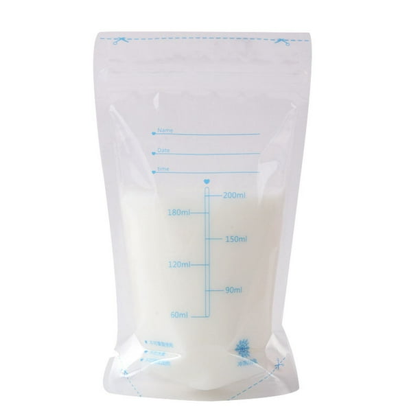 Bolsas para Almacenar y Conservar Leche Materna de Doble Cremallera Reforzada, Libre BPA, Cierre ...