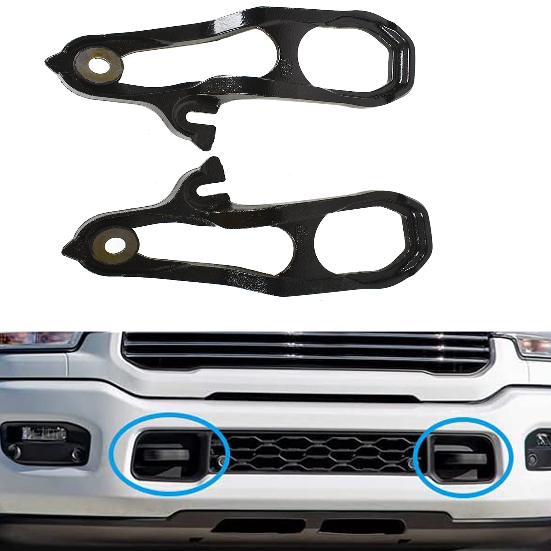 munirater 2PCS Car Towing Hook Black Left Right with Hardware ...