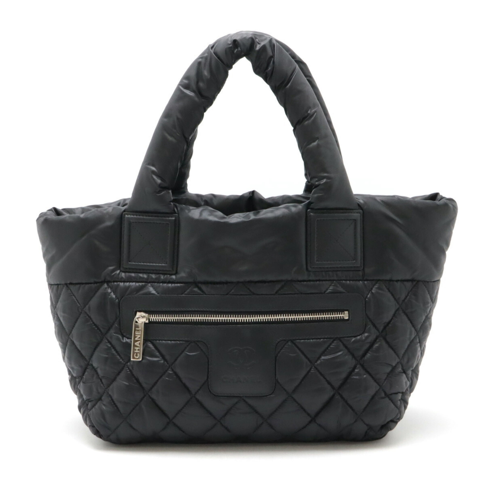 Pre-Owned CHANEL Coco Cocoon Small Tote Bag Handbag Quilted Nylon ...