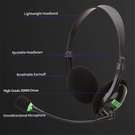 USB Headset, PC Headset with Mic Noise Canceling & Volume Control ...