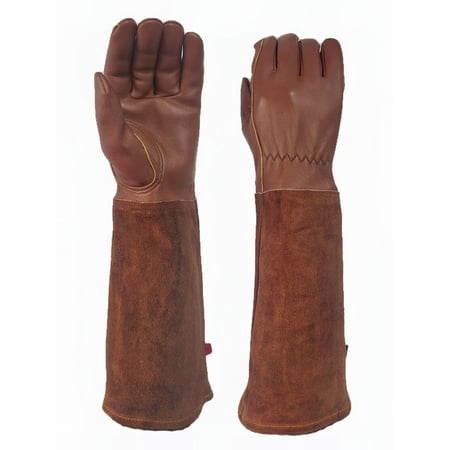 Gardening Gloves- Rose Pruning Thorn & Cut Proof Long Forearm Protection Gauntlet Durable ...