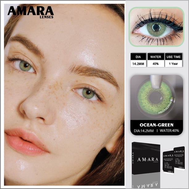 AMARA nueva llegada 1 par de lentes de Contacto de Color AURORA Color ...