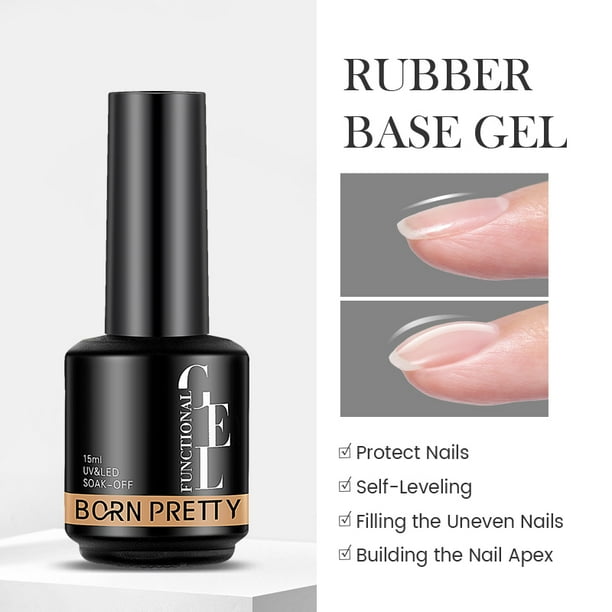 BORN PRETTY 15ml Función Base de gel Super Top Coat Gel de refuerzo Base de goma Gel Soak Off UV ...