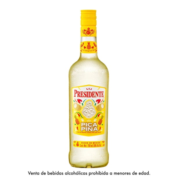 Licor de Brandy Presidente Pica Piña 750 ml | Bodega Aurrera en línea
