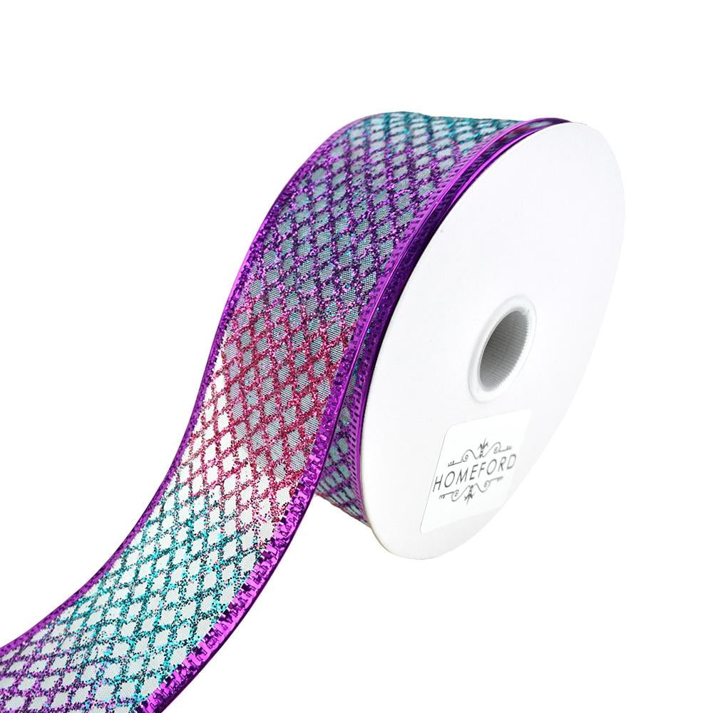 Mermaid Glitter Net Wired Ribbon, 1-1/2-Inch, 10-Yard - Walmart.com