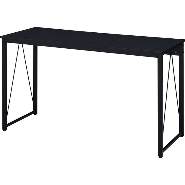 Writing Desk with V Shaped Metal Accent, Black, Saltoro Sherpi ...