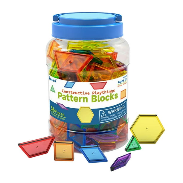 Lijie Pattern Blocks Set Mini Pattern Pieces Educational Toys for Travel Preschool - Walmart.ca