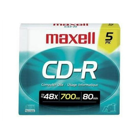 Maxell - 5 x CD-R - 700 MB (80min) 48x - jewel case - Walmart.ca