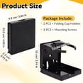 2Pcs Adjustable Folding Cup Holders, Universal Car Drink Coffee Holders ...