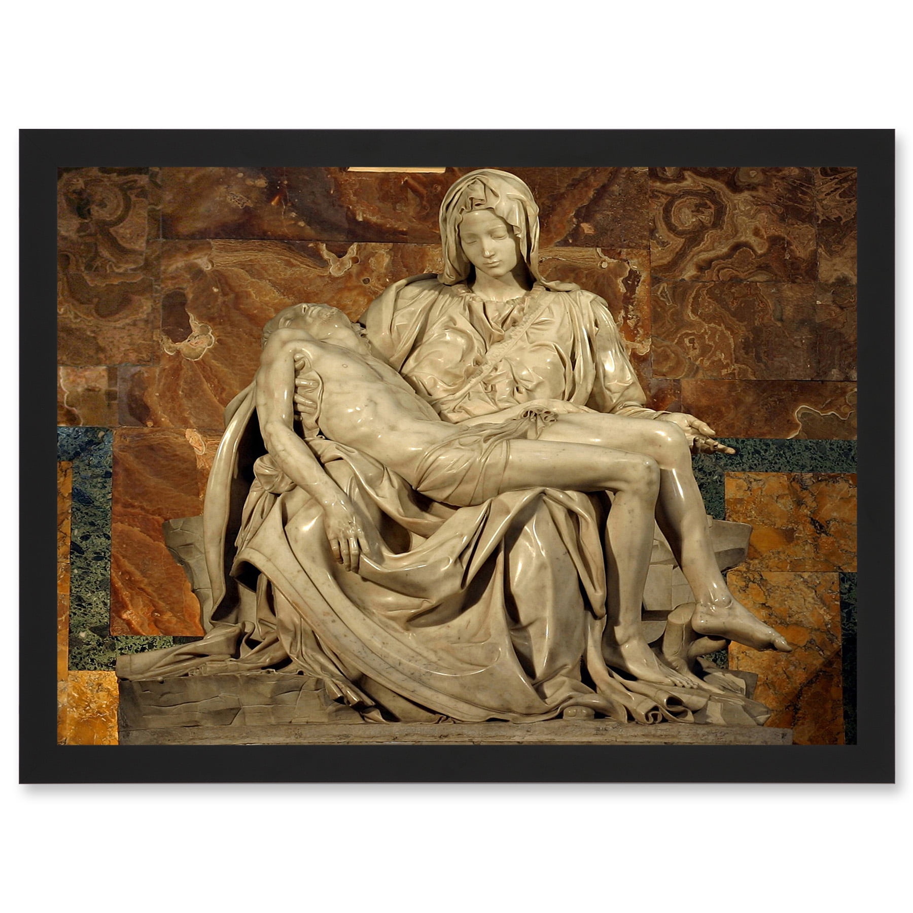 Michelangelo Pieta 1499 Painting A4 Artwork Framed Wall Art Print ...