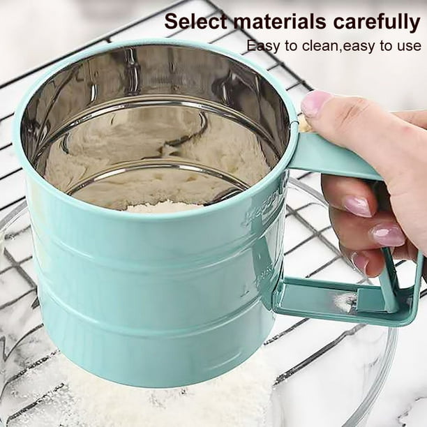 freestylehome Handheld Flour Sieve Semi Automatic Hand Squeezing Mesh ...