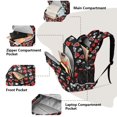ALAZA Hearts Skulls Print Student Backpack School Bookbag Large Laptop ...