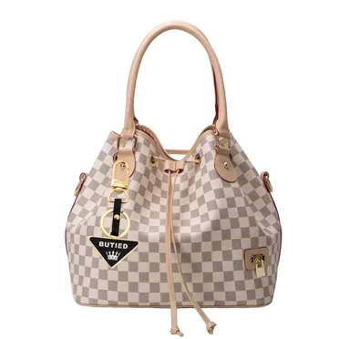 Daisy Rose Quilted Cross body bag with tassle - PU Vegan Leather - Brown - Walmart.com