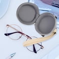 BESTYASH Beige Glasses Case Folding Round Sunglasses Holder Portable ...