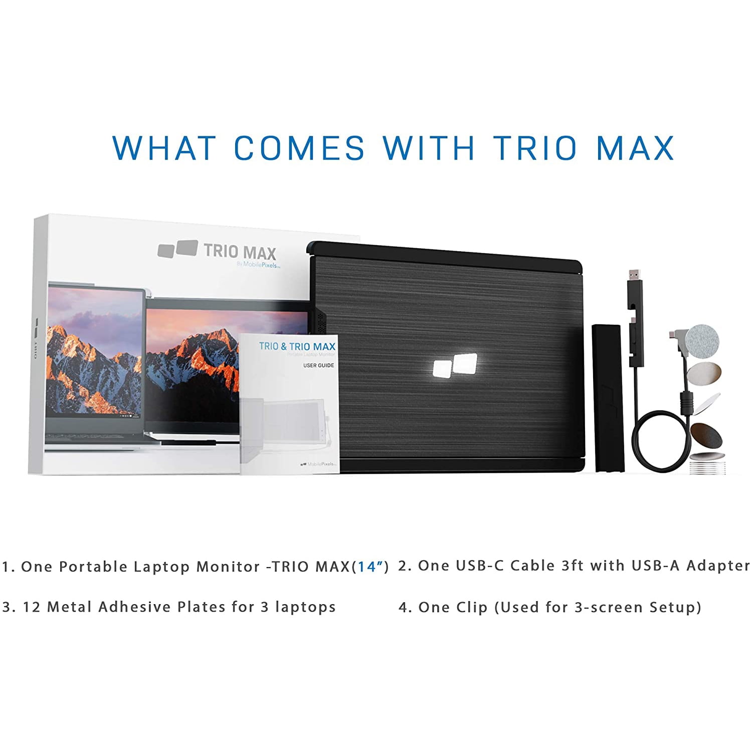 Buy Trio Mobile Pixels 14'' Max Portable Dual Monitor for Laptops, Full ...