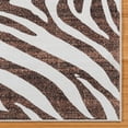 Crystal Print Zebra Modern Striped Ivory/Brown Area Rug, 8x10 - Walmart.com