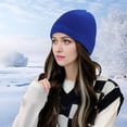 awjaisca Autumn Winter Fleece Skull Cap Men Women Elastic Thermal Hat ...