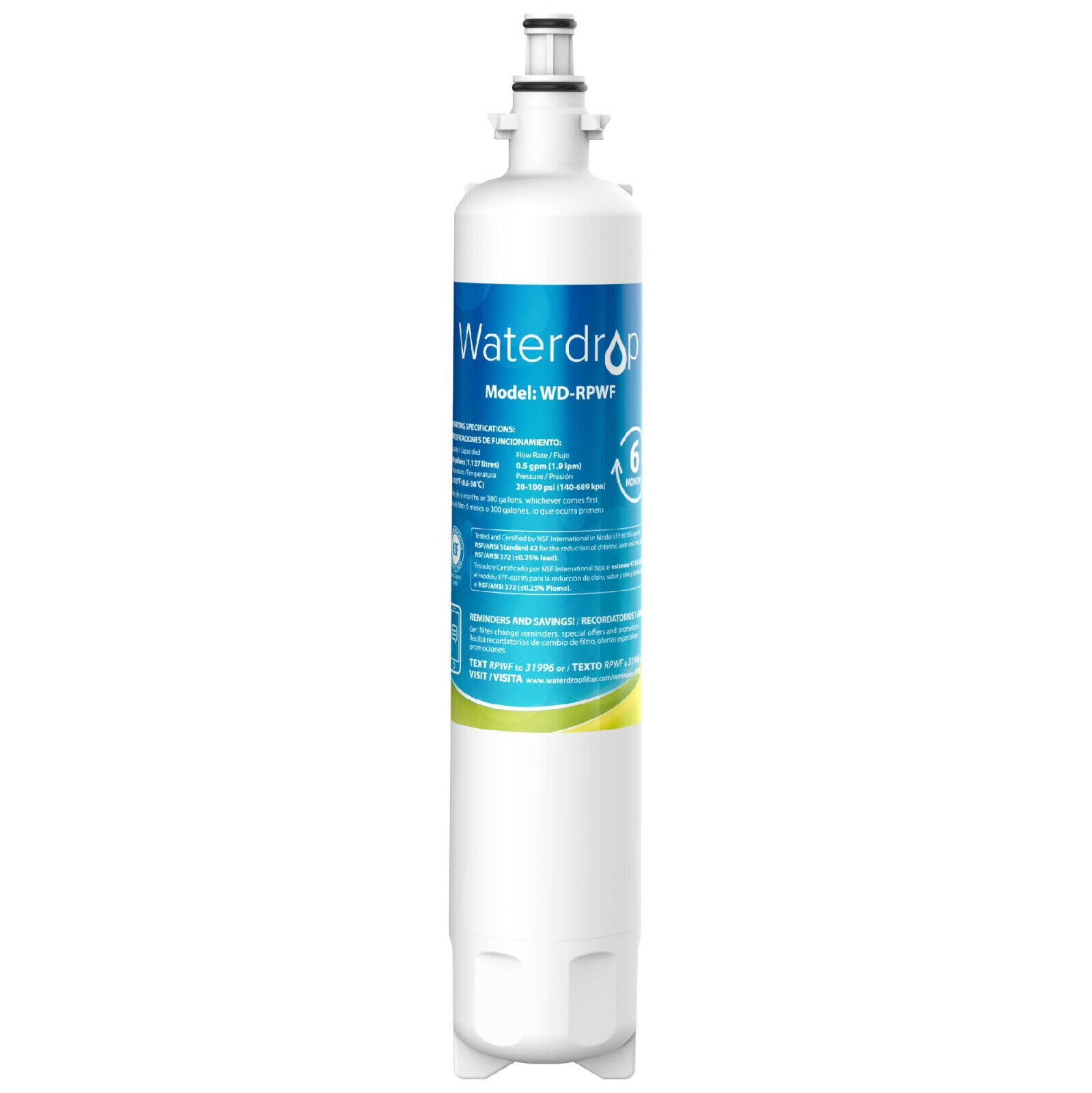 Waterdrop RPWF Refrigerator Water Filter Replacement for GE® RPWF ...