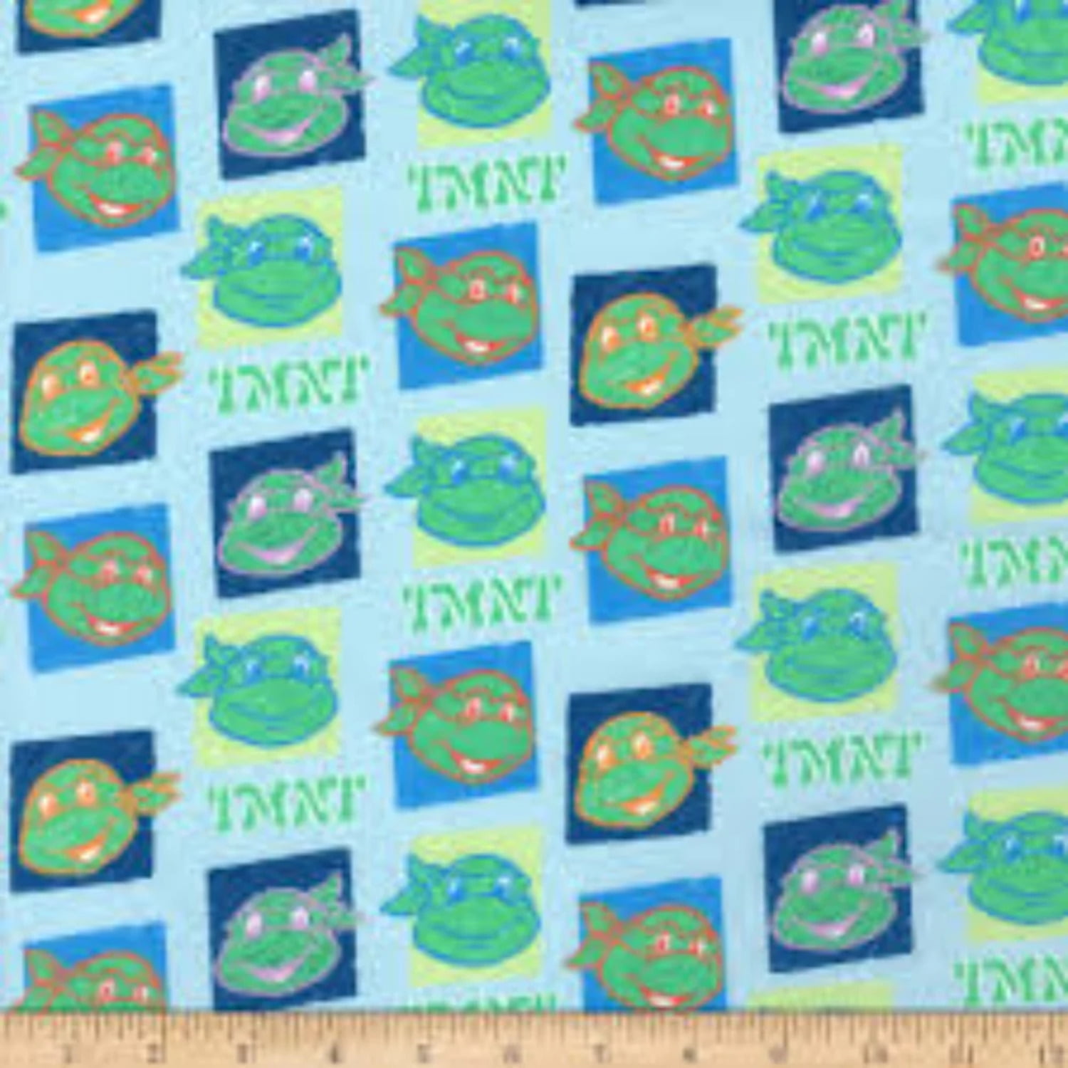 Teenage Mutant Ninja Turtles Squares Cotton Fabric - Walmart.com
