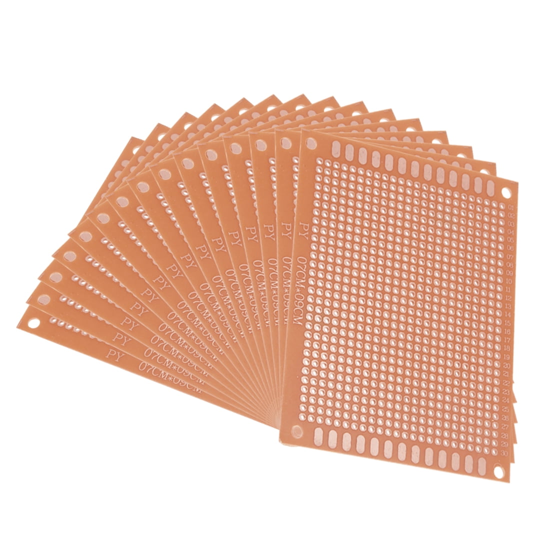 7x9cm Single Sided Universal Paper Printed Circuit Board Brown 15pcs ...