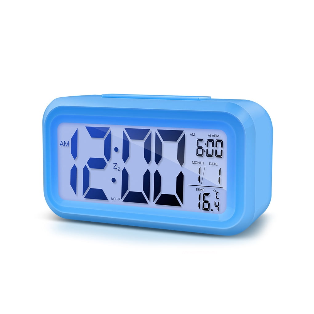 Thinsont ABS Digital Clock LCD Screen Snooze Timing Battery Powered Low ...