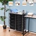 15 Drawer Rolling Storage Cart, Mobile Drawer Carts for Craft Art ...