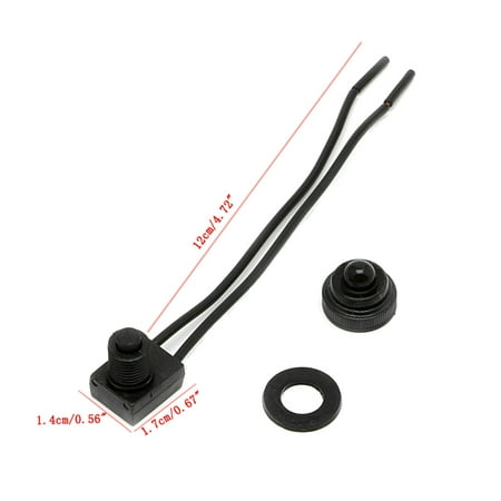 Pack of 5 Plastic Housing Car Push Button Self-locking Switches 5 ...