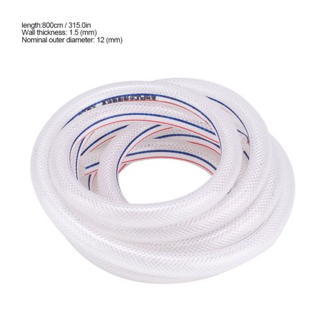Reinforced PVC Tube, PVC Transparent Hose/Water Pipe Braided Tube, 8 ...