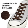 3pair Double Layers Flat Shoelaces Brown for Sneakers Boots 24 36 45 54 ...