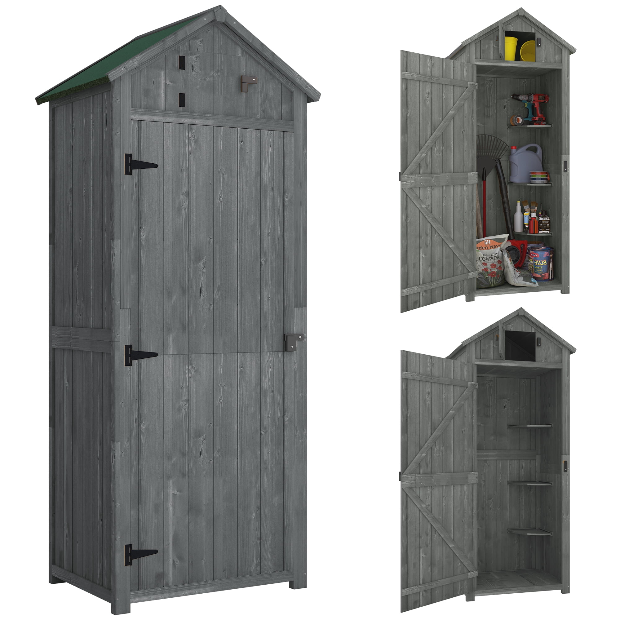 Click here for Outsunny 30 X 21 X 71 Garden Storage Shed  Outdoor... prices