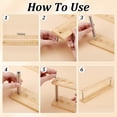 Bamboo Laboratory Test Tube Rack 201 Stainless Steel Column Support ...
