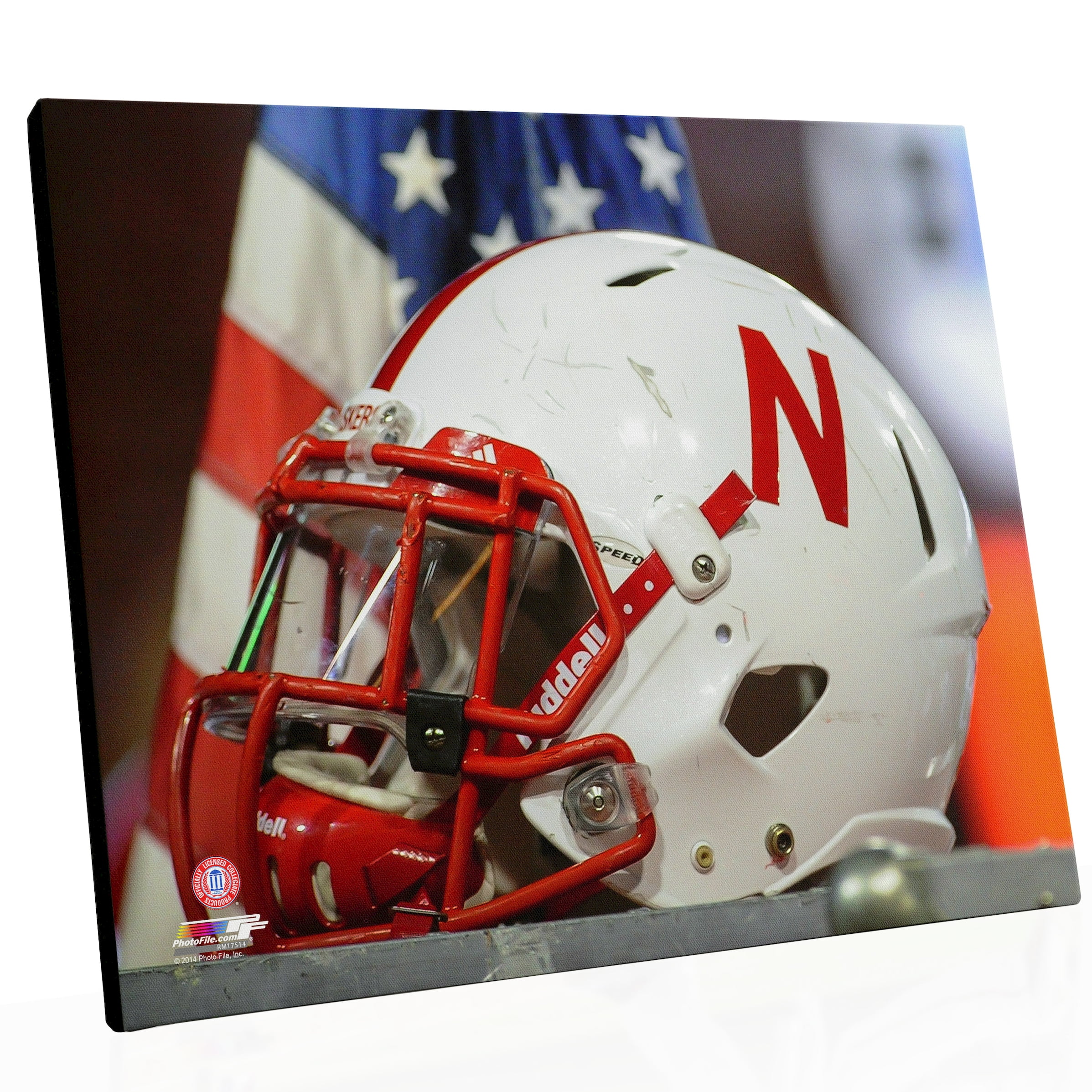 University of Nebraska Cornhuskers Helmet 20"x24" Stretched Canvas ...