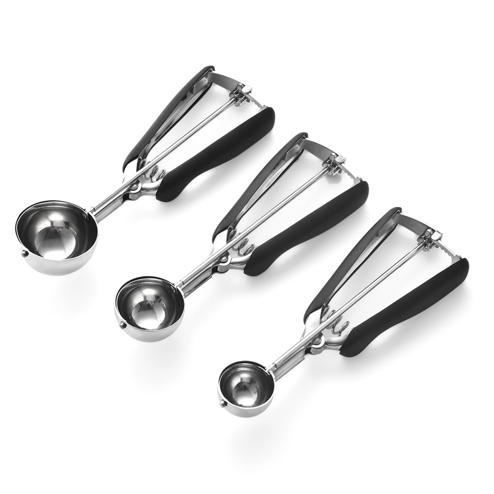 Cookie Spoon, Ice Cream Scoop with Trigger Stainless Steel Dough Baking ...