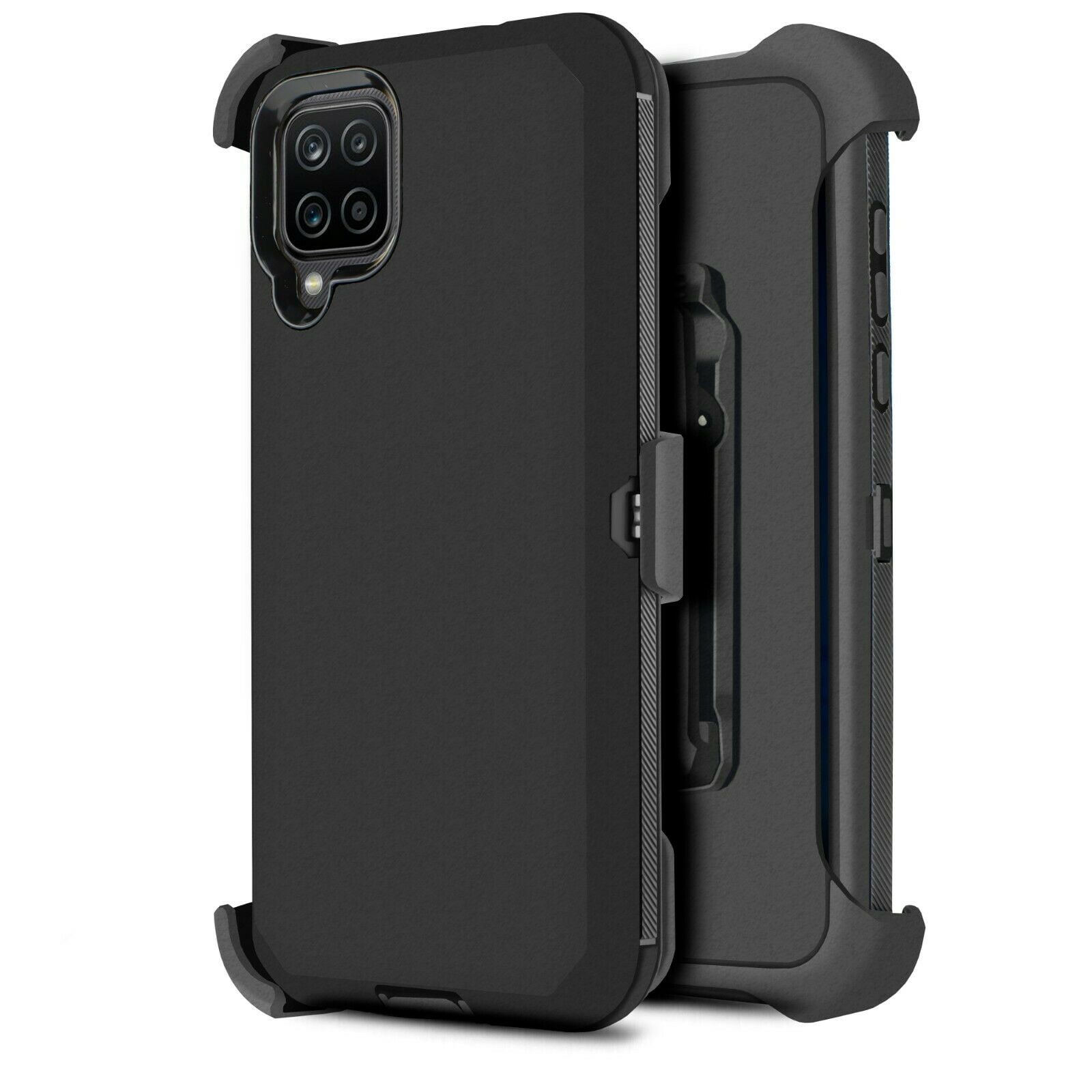 for Samsung Galaxy A12 Phone Case Dual Layer Full-Body Rugged Clear ...