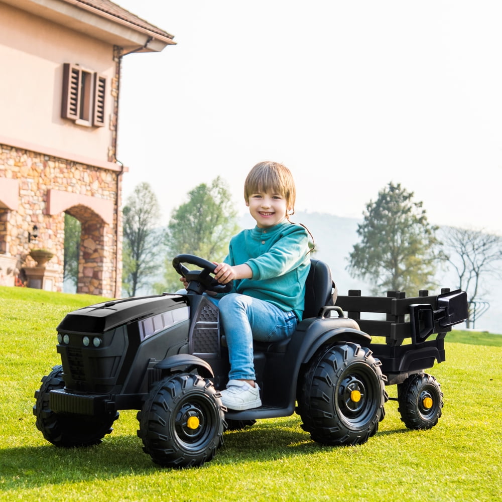 Ktaxon Kids Tractor Ride-On Car 12V Rechargeable Battery Agricultural ...