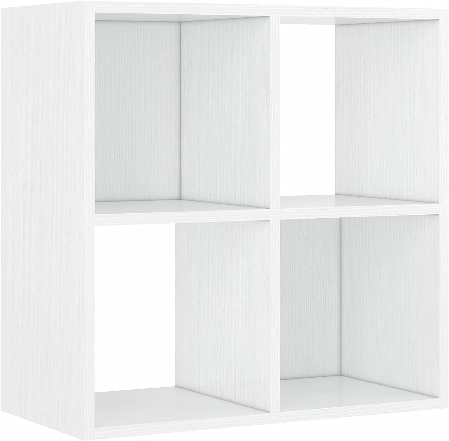 WAHEY Bookcase, 4 Cube Open Storage Organizer Display Bookshelf ...