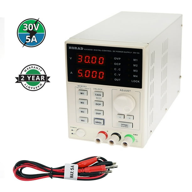 KORAD KA3005D - Precision Variable Adjustable 30V, 5A DC Linear Power Supply Digital Regulated ...
