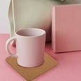 RENACLIPY 6Pcs Heat Resistant Cork Coasters Set Light Brown Wooden Cup ...