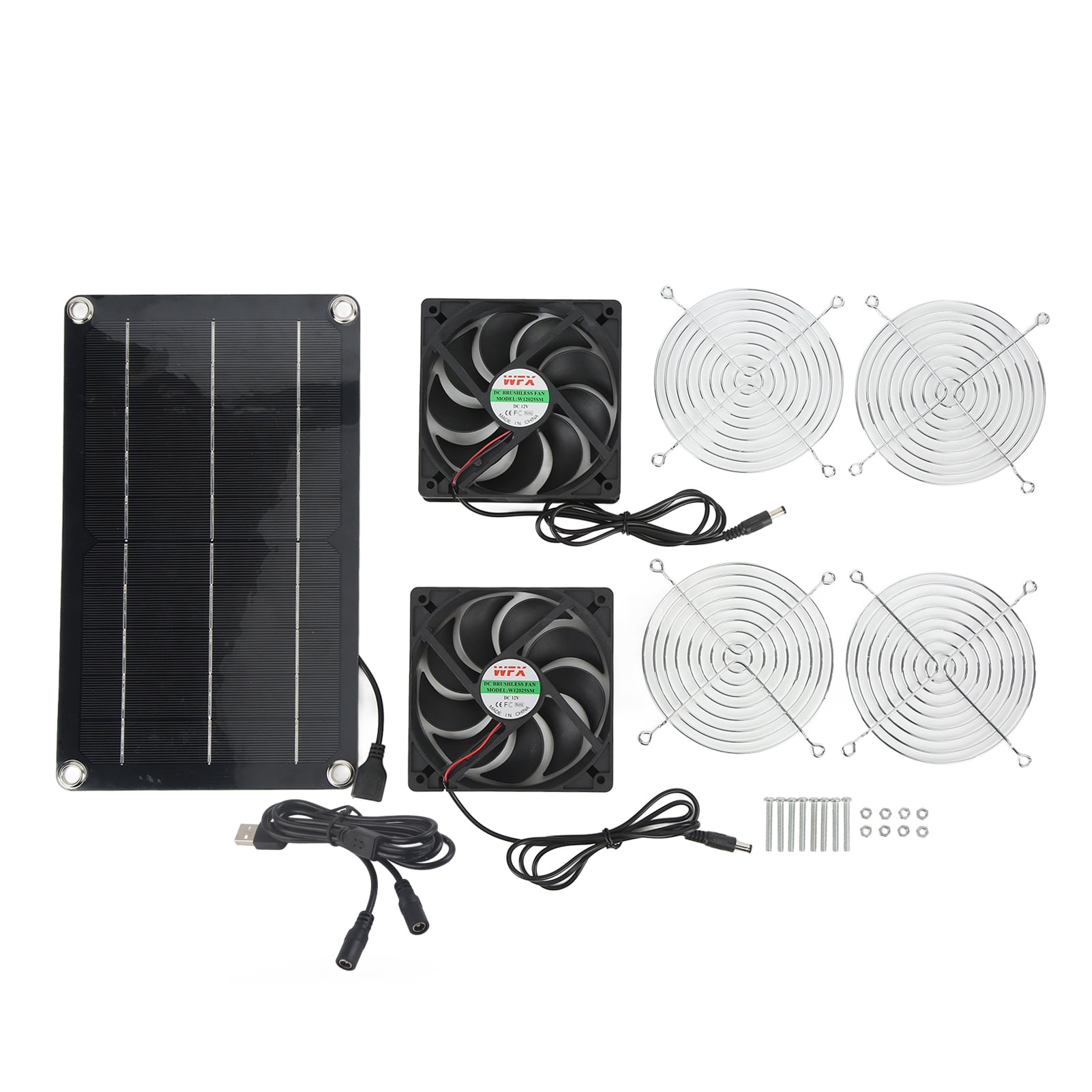 Ventilador Solar Dual NikouMX Ventilador de Energía Solar Portátil ...